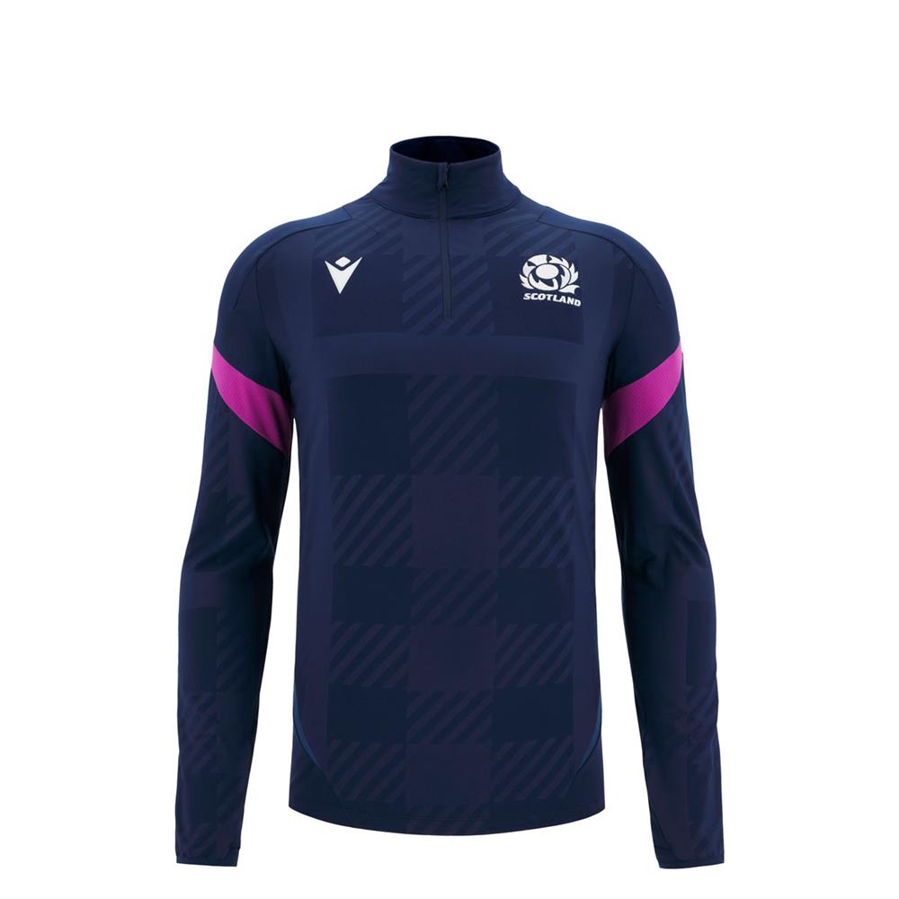 Scotland Junior Travel 1/4 Zip Softshell Top - Navy - 25/26 | Rugbystore