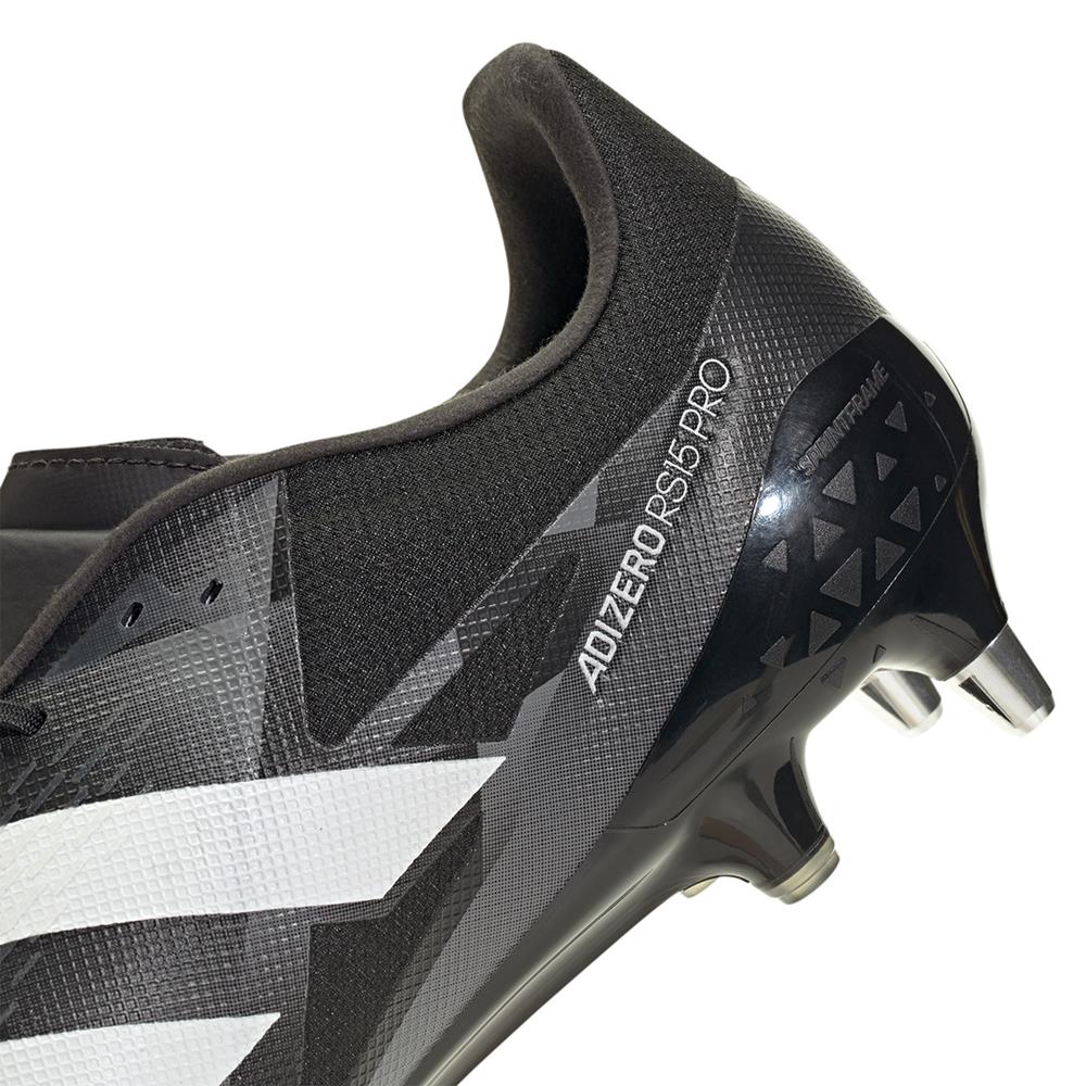 adidas Adults Adizero RS15 Pro Soft Ground Rugby Boots - Black | Rugbystore