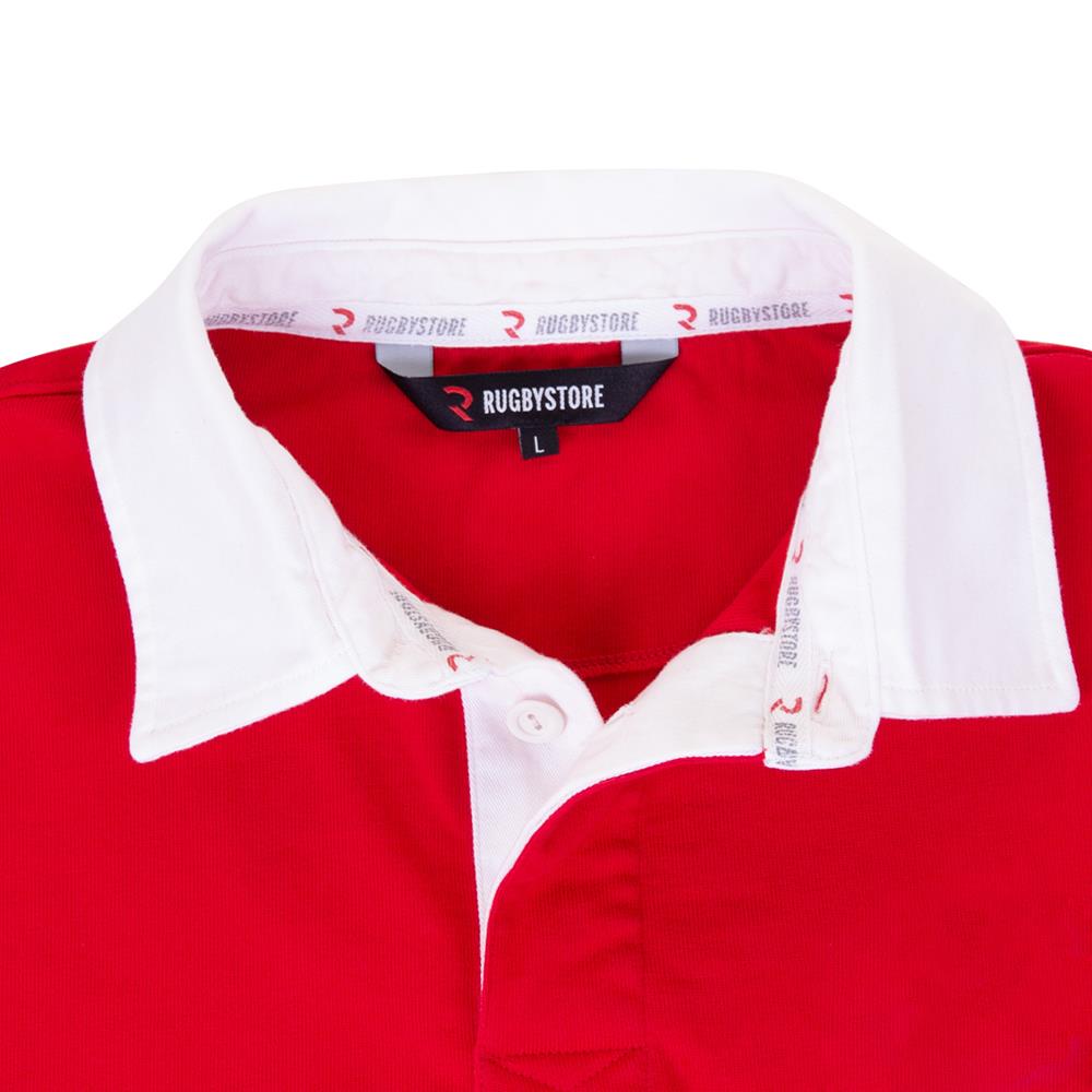 Rugbystore Mens Long-Sleeved Rugby Shirt Red | rugbystore