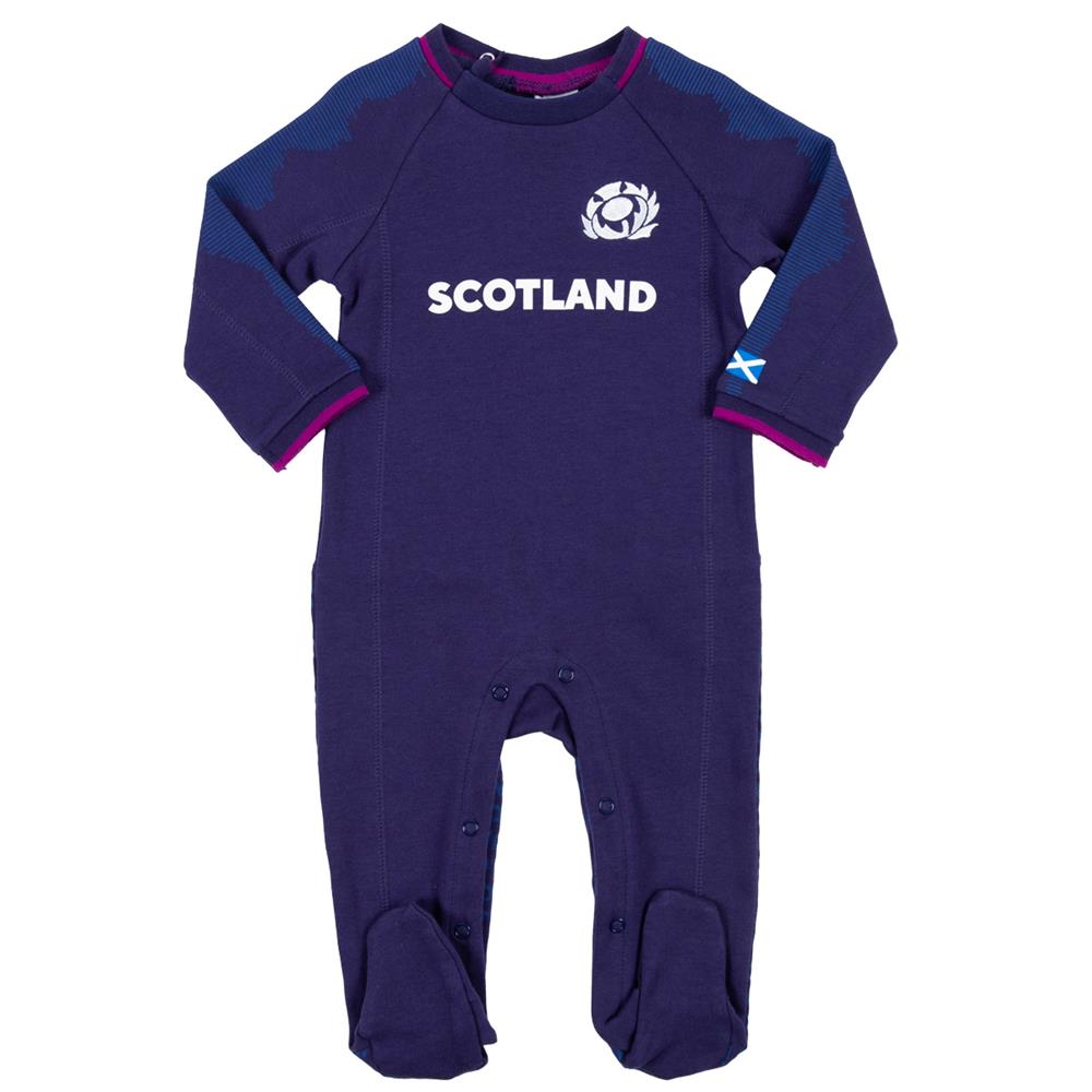 Scotland Baby Home Kit Sleepsuit 25/26 - Navy/Lilac | Rugbystore